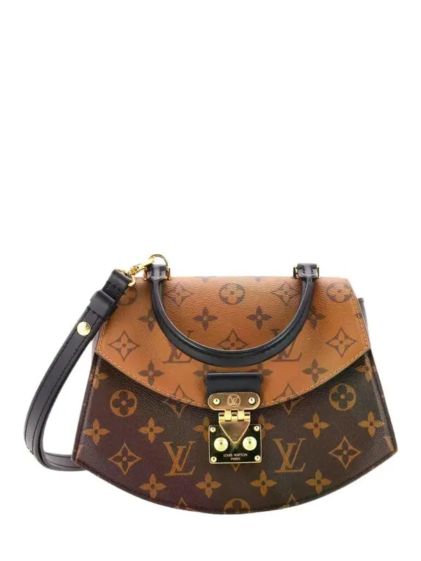 LOUIS VUITTON Tilsitt Top Handle Bag Reverse Monogram Canvas Crossbody Bag - Brown