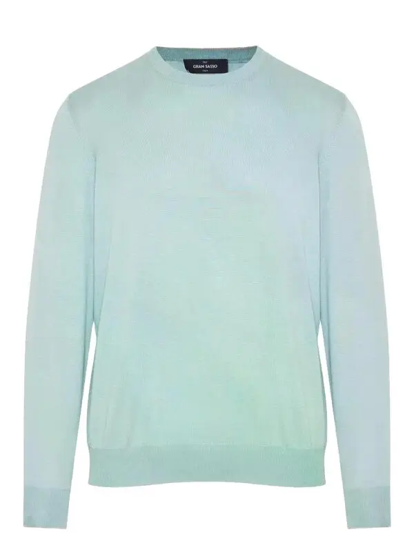 GRAN SASSO Crew-neck Long-sleeve Sweater - Blue