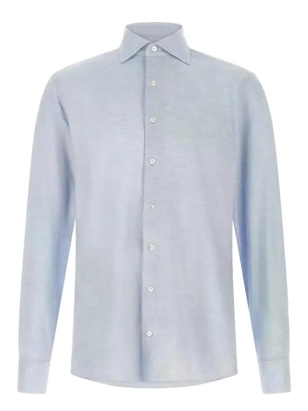 BORRIELLO NAPOLI Melange-effect Shirt - Blue