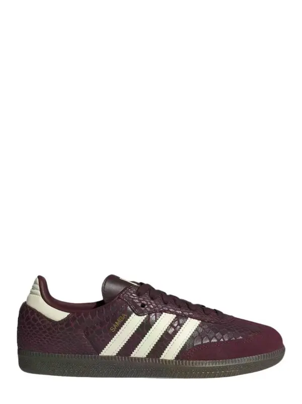 Adidas Samba Snakeskin-effect Sneakers - Red