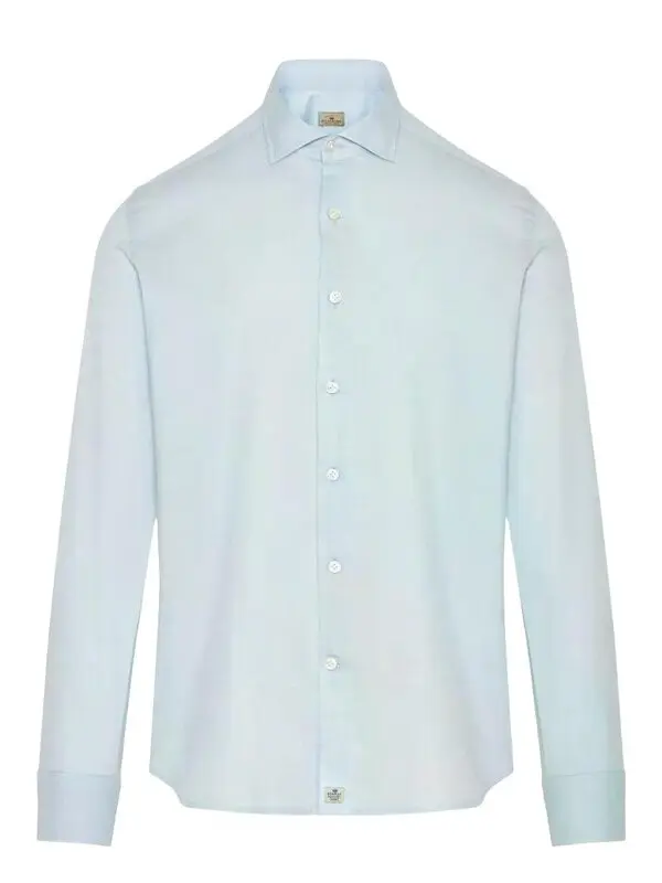 SONRISA Spread-collar Long-sleeve Shirt - Blue