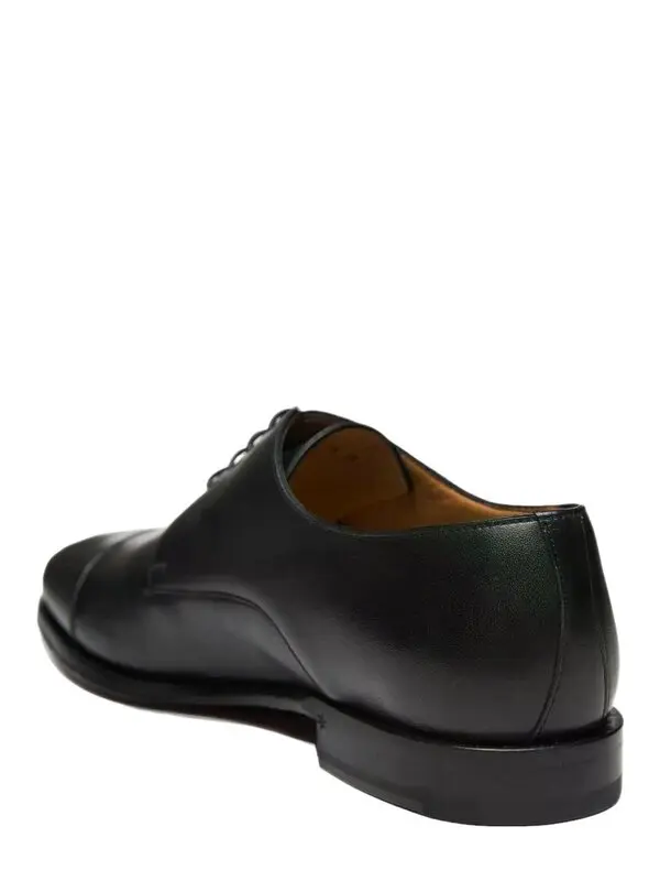 AMEDEO TESTONI Cap-toe Lace-up Derby Shoes - Black