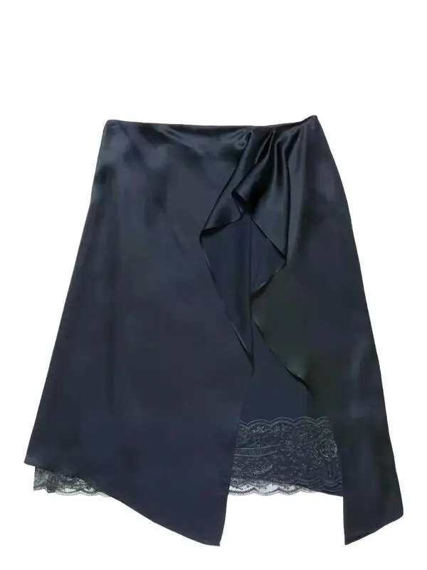 Acne Studios Layered Satin Skirt - Blue