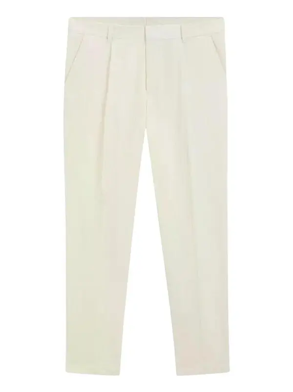 BOSS Pleated-front Corduroy Trousers - Neutrals