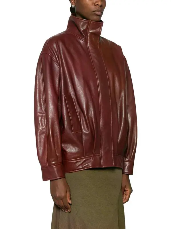 ARMA Paula Zip-up Leather Jacket - Red