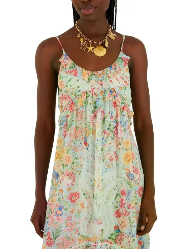 Farm Rio Rendeira Floral Print Maxi Dress - Neutrals