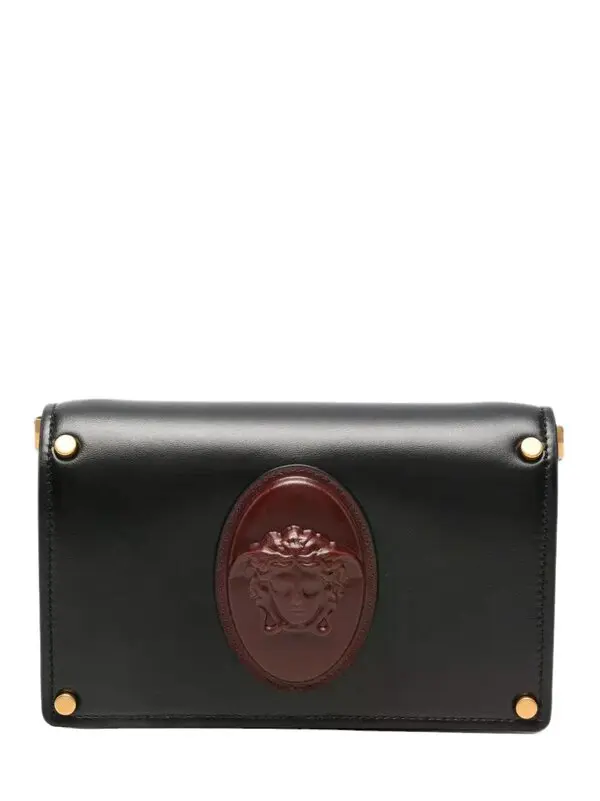 Versace Medusa Plaque Leather Mini Bag - Black