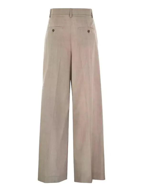 Max Mara Tailored Trousers With Front Pleats - Grey