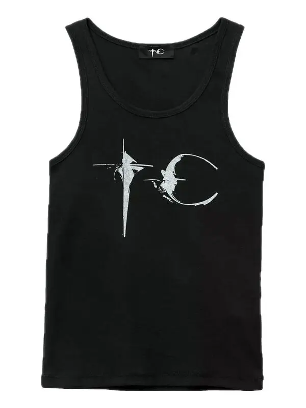 THUG CLUB Logo-print Tank Top - Black