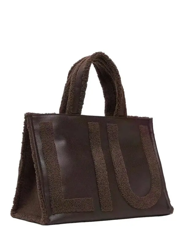 Liu Jo Large Tote Bag With Logo - Brown