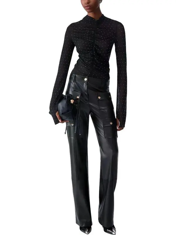 Liu Jo Full Rhinestone Tulle T-shirt - Black