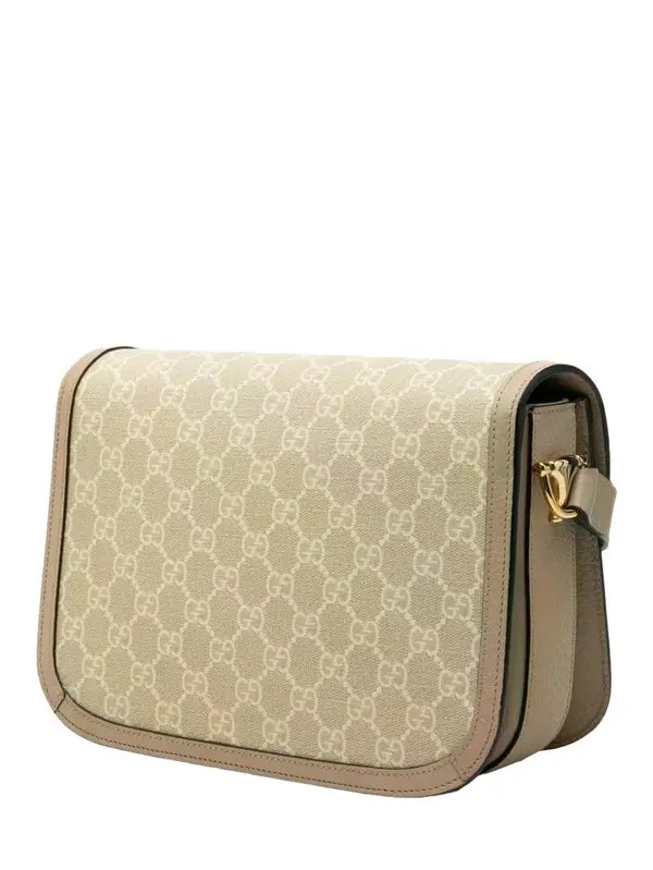 Gucci 2016-2026 Medium Gg Supreme Horsebit 1955 Shoulder Bag - Neutrals