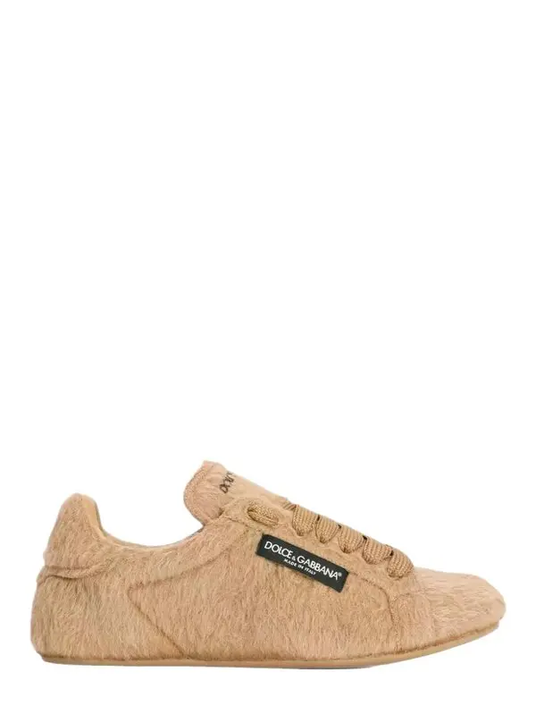Dolce & Gabbana Alpaca Portofino Soft Sneakers - Neutrals