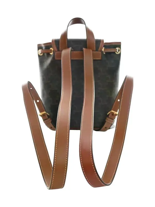Celine 2022 Mini Triomphe Coated Canvas Folco Backpack - Brown