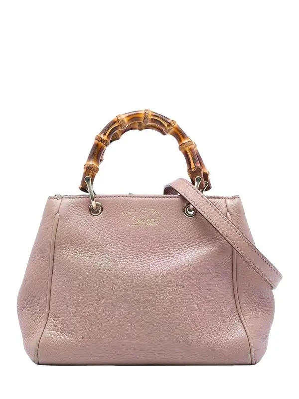 Gucci 2016-2026 Mini Calfskin Bamboo Shopper Satchel - Pink