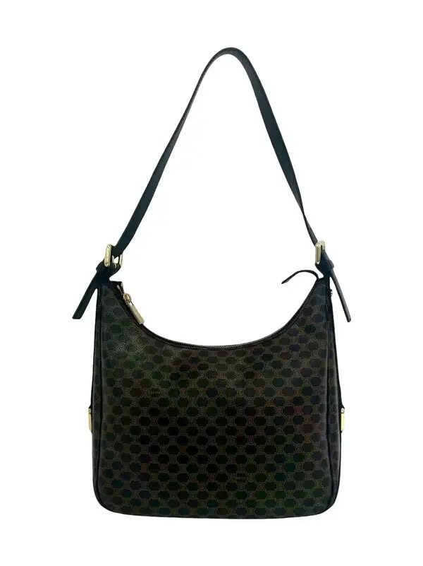 Celine 2000 Macadam Coated Canvas Shoulder Bag - Brown