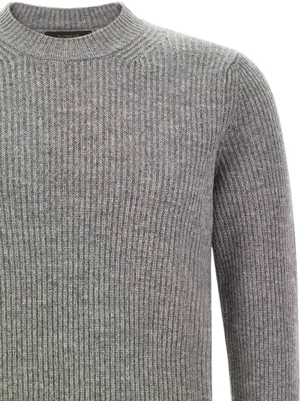 ZANONE Ribbed-knit Crew-neck Sweater - Grey