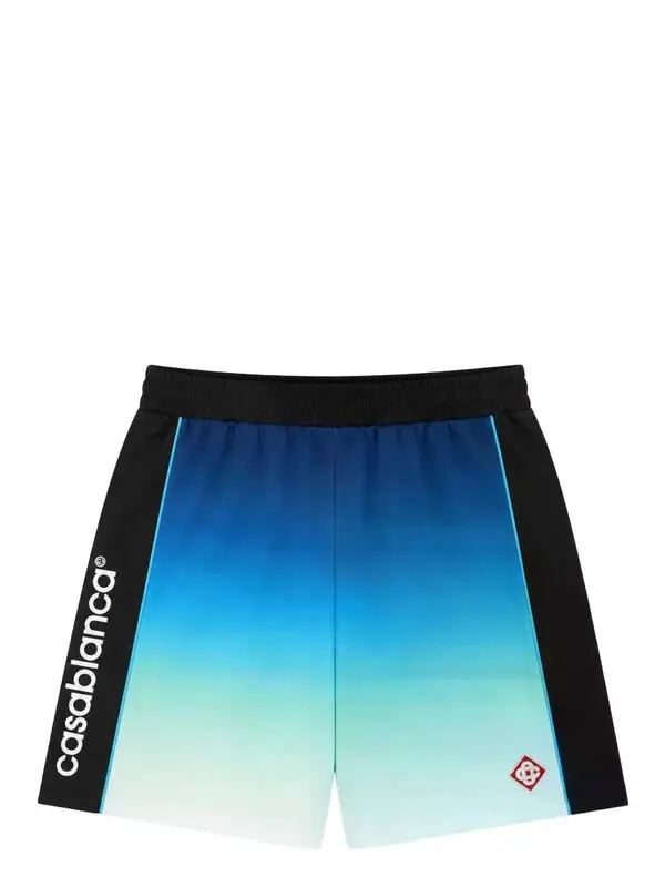 Casablanca Gradient-effect Logo-print Shorts - Blue
