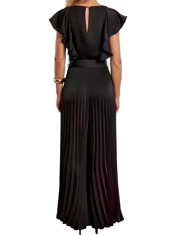 MOLLY BRACKEN Ruffled-detail Maxi Dress - Black