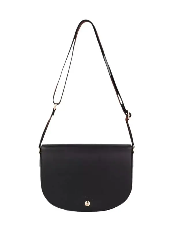 Longchamp M Épure Timeless Leather Shoulder Bag - Black