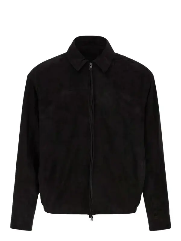 GIORGIO BRATO Suede Shirt Jacket - Black