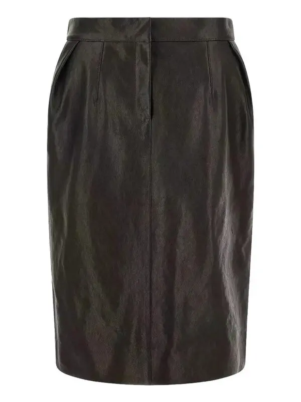 Magda Butrym Pleated Midi Skirt - Black