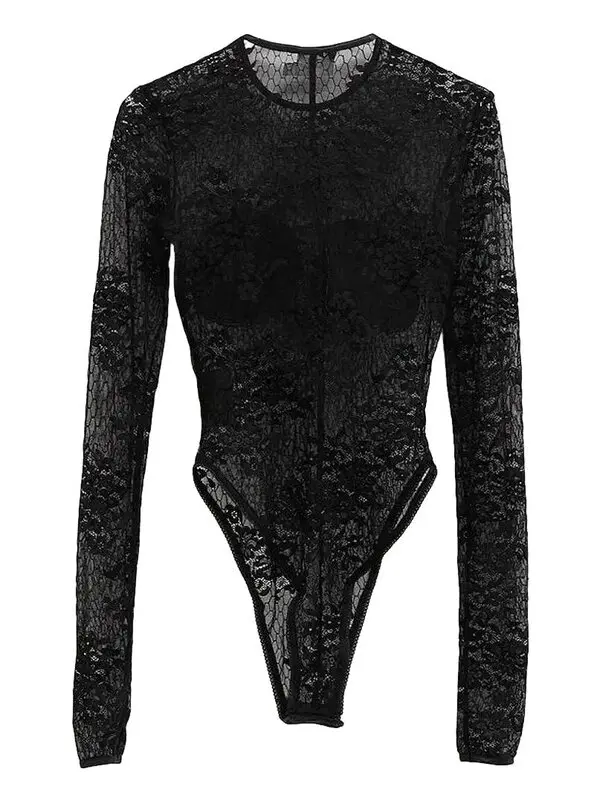 Vaquera Lace Cone-cup Bodysuit - Black