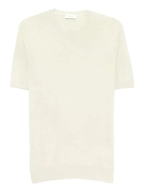PAOLO PECORA Short-sleeve Round-neck T-shirt - Neutrals