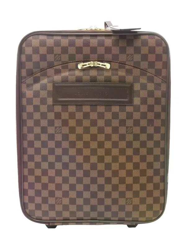 LOUIS VUITTON 2003 Damier Ebene Pégase 45 Suitcase - Brown