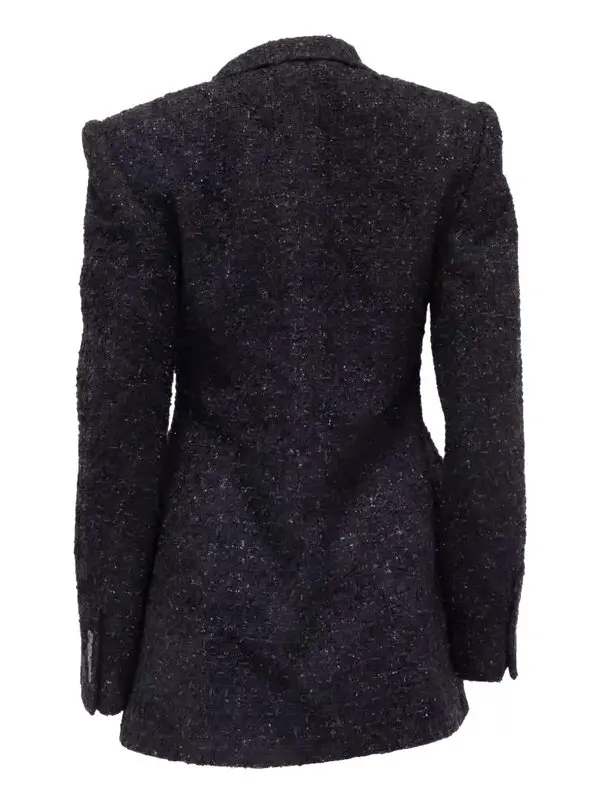 Balenciaga Hourglass Tweed Blazer - Black