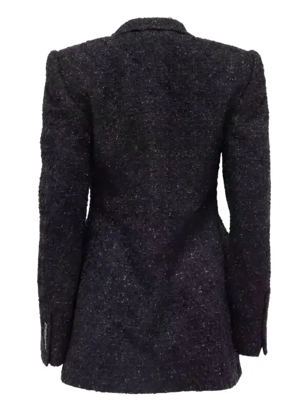 Balenciaga Hourglass Tweed Blazer - Black