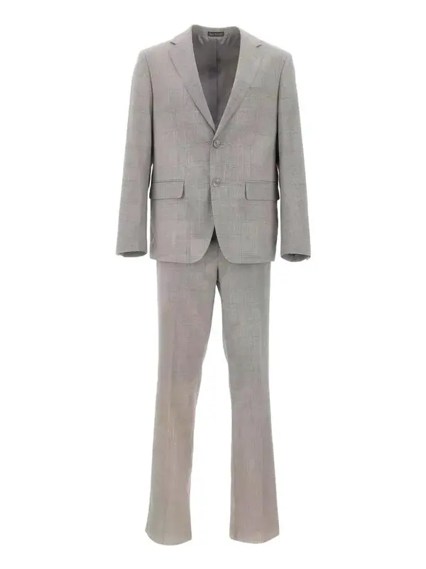 MARCHESANI Merino Check Suit - Grey