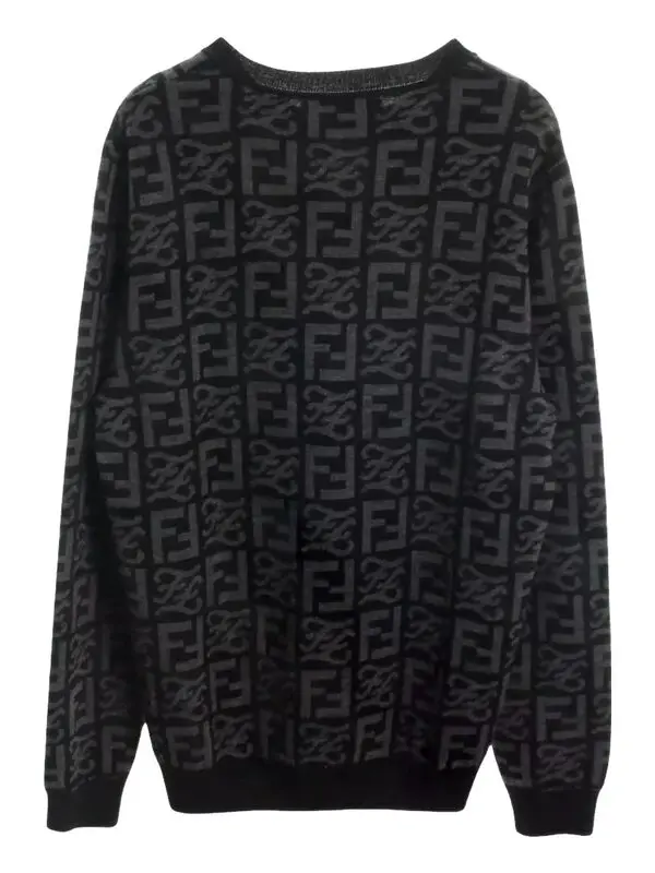 Fendi 2010s Ff Logo Sweater - Black