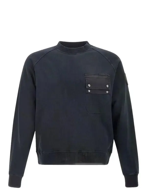 BLAUER. Chest-pocket Raglan-sleeve Sweater - Black