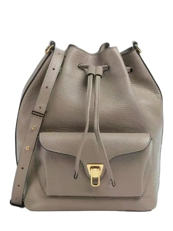 COCCINELLE Pebbled-leather Shoulder Bag - Brown
