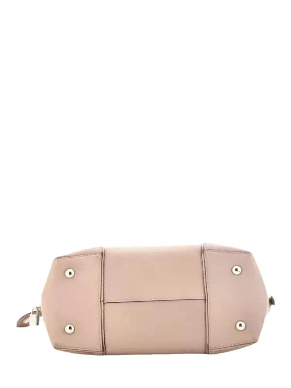 LOUIS VUITTON Soft Lockit Handbag Leather Mm Satchel - Neutrals