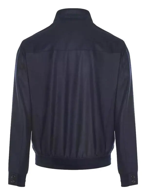 MANDELLI Zip-up High-neck Jacket - Blue
