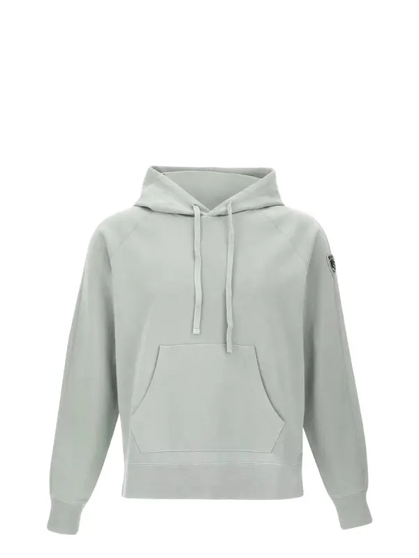 BLAUER. Logo-patch Raglan-sleeve Hoodie - Grey