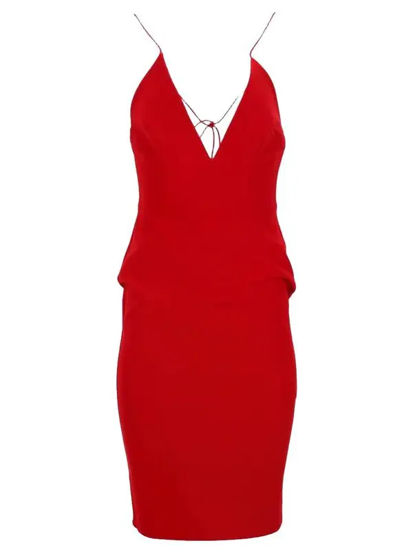 Alex Perry Bodycon Halter-neck Midi Dress - Red