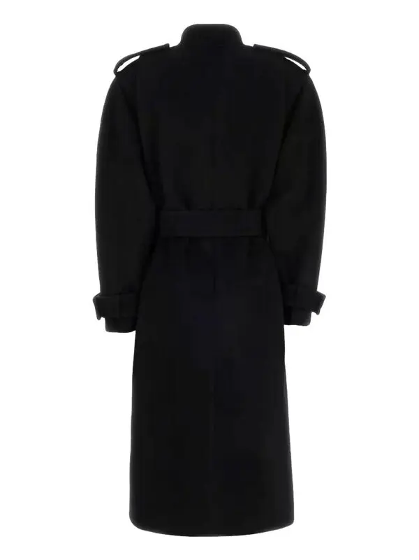 Chloé Belted Double-breasted Coat - Black