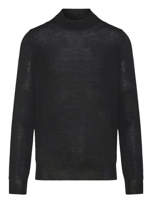 GRAN SASSO High-neck Long-sleeve Sweater - Black