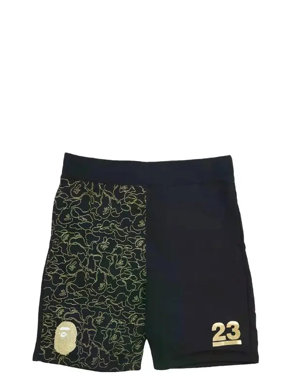 A BATHING APE Abc Camo Track Shorts - Black