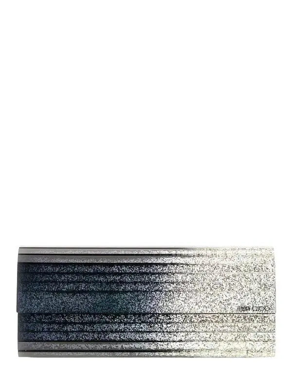 JIMMY CHOO Sweetie Glitter-effect Clutch Bag - Silver
