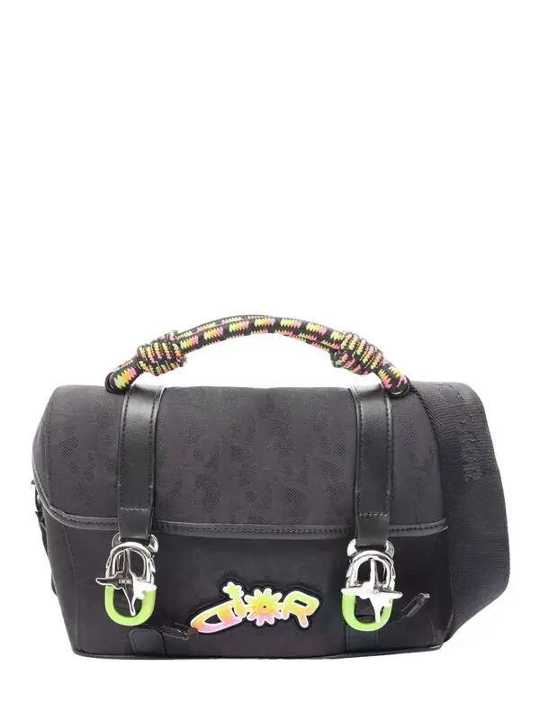 Dior 2000-2026 Lewis Hamilton Oblique Canvas Hit The Road Messenger Bag Satchel - Black