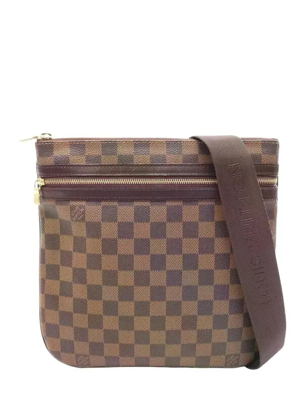 LOUIS VUITTON 2008 Damier Ebene Bosphore Pochette Crossbody Bag - Brown