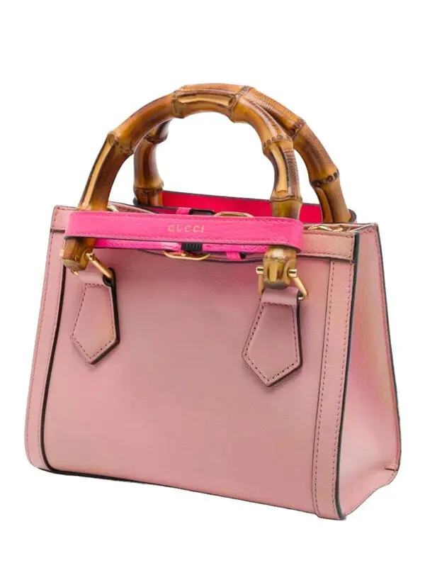 Gucci 2016-2026 Mini Calfskin Bamboo Diana Satchel - Pink