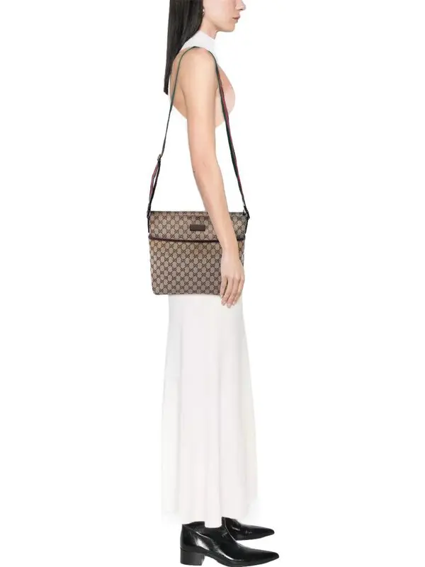 Gucci 2016-2026 Gg Canvas Web Crossbody Bag - Neutrals