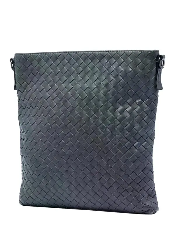 Bottega Veneta Woven Nappa Leather Crossbody Bag - Grey