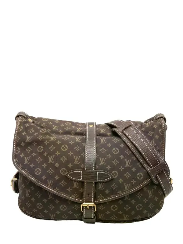 LOUIS VUITTON 2007 Monogram Mini Lin Saumur 30 Crossbody Bag - Brown