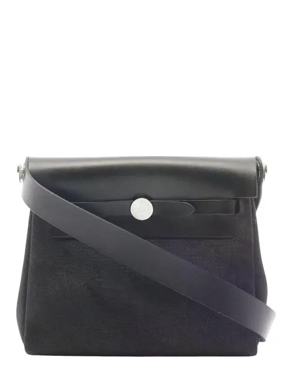 Hermès 2026 Military Toile And Vache Hunter Herbag Zip 20 Crossbody Bag - Black